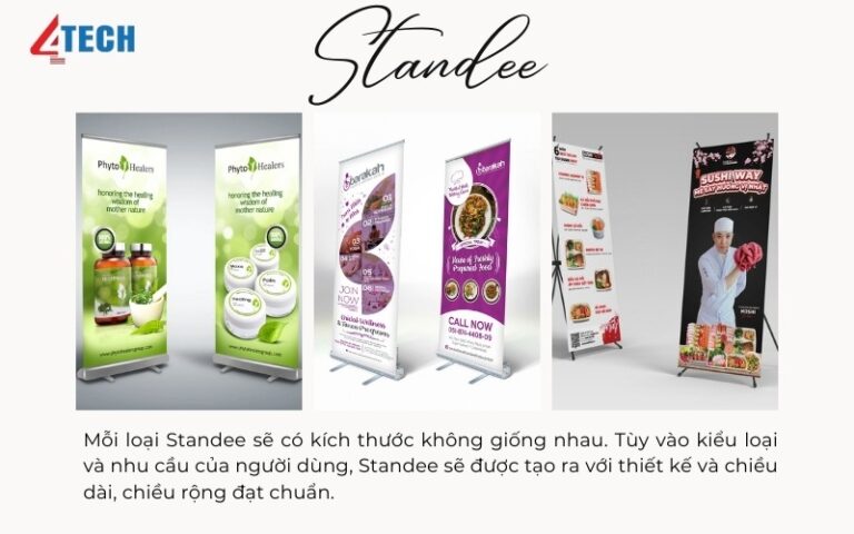Cập nhật kích thước standee chuẩn & cách chọn phù hợp